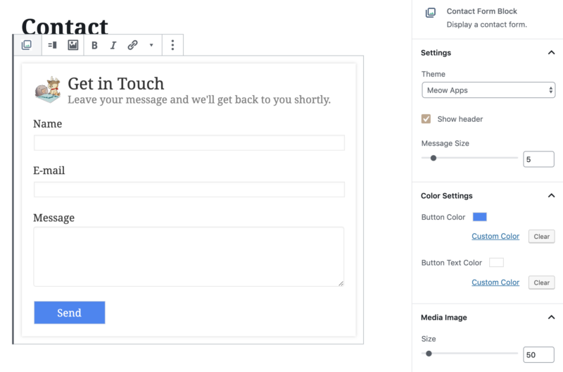 Contact Form Block: Simple & Powerful Contact Form for WP